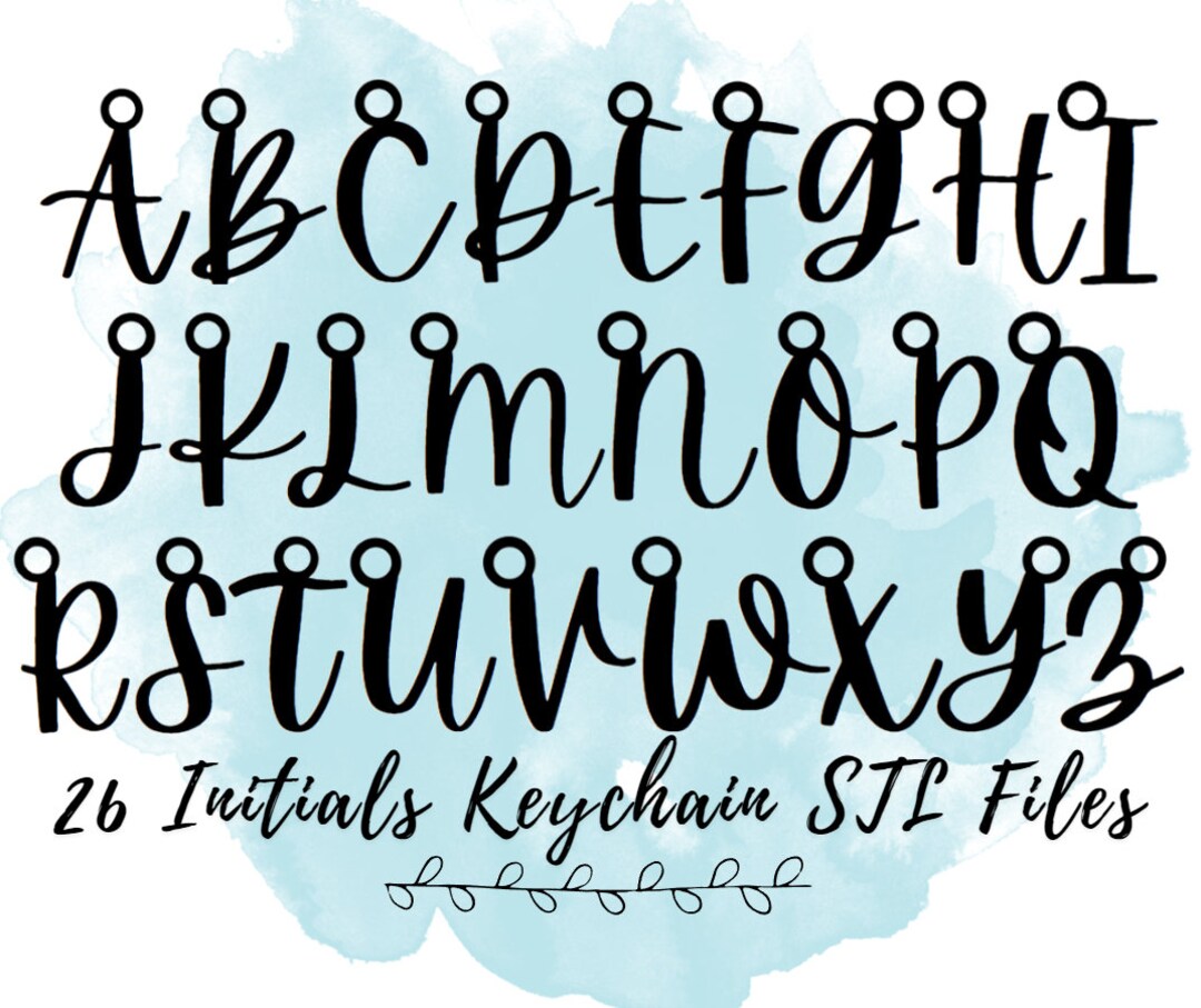 26 Alphabet Keychain STL Files, 3D Print Models for Small Business ...
