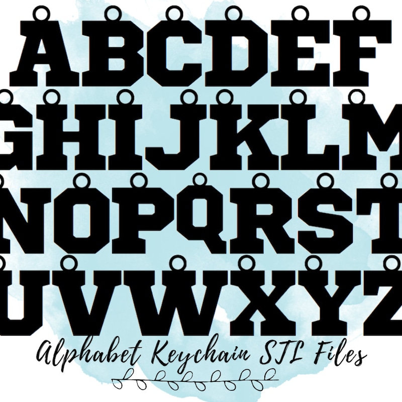 Alphabet Keychain - Etsy