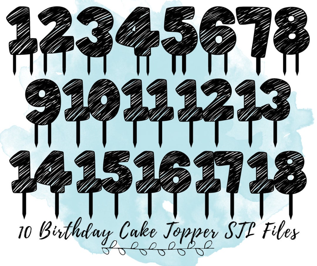 18 Birthday Cake Topper STL Files, 3D Print Models for Bakers, 3D Print ...