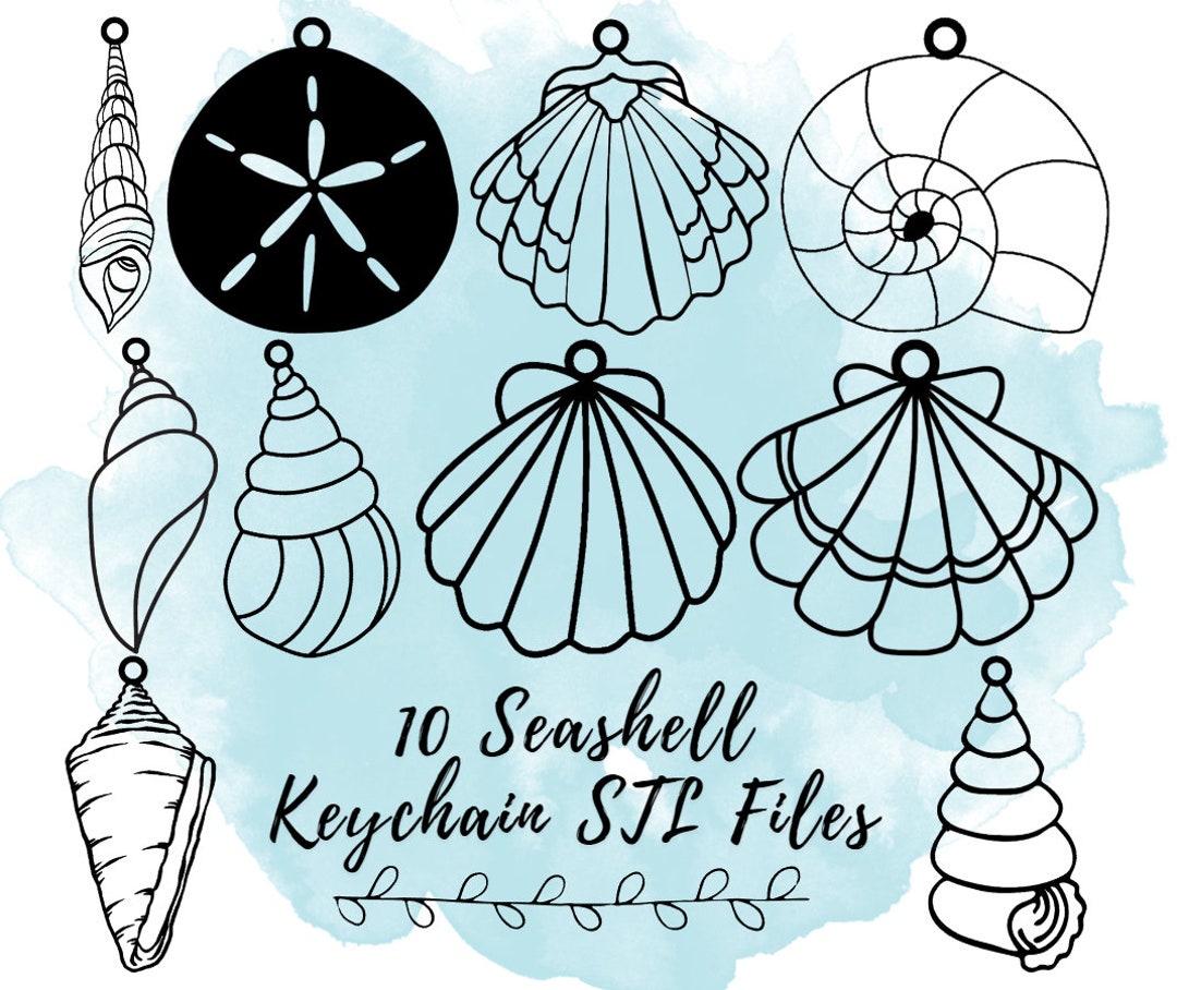 10 Seashell Earring STL Files, Beach Themed Jewelry STL Files, 3D Print ...