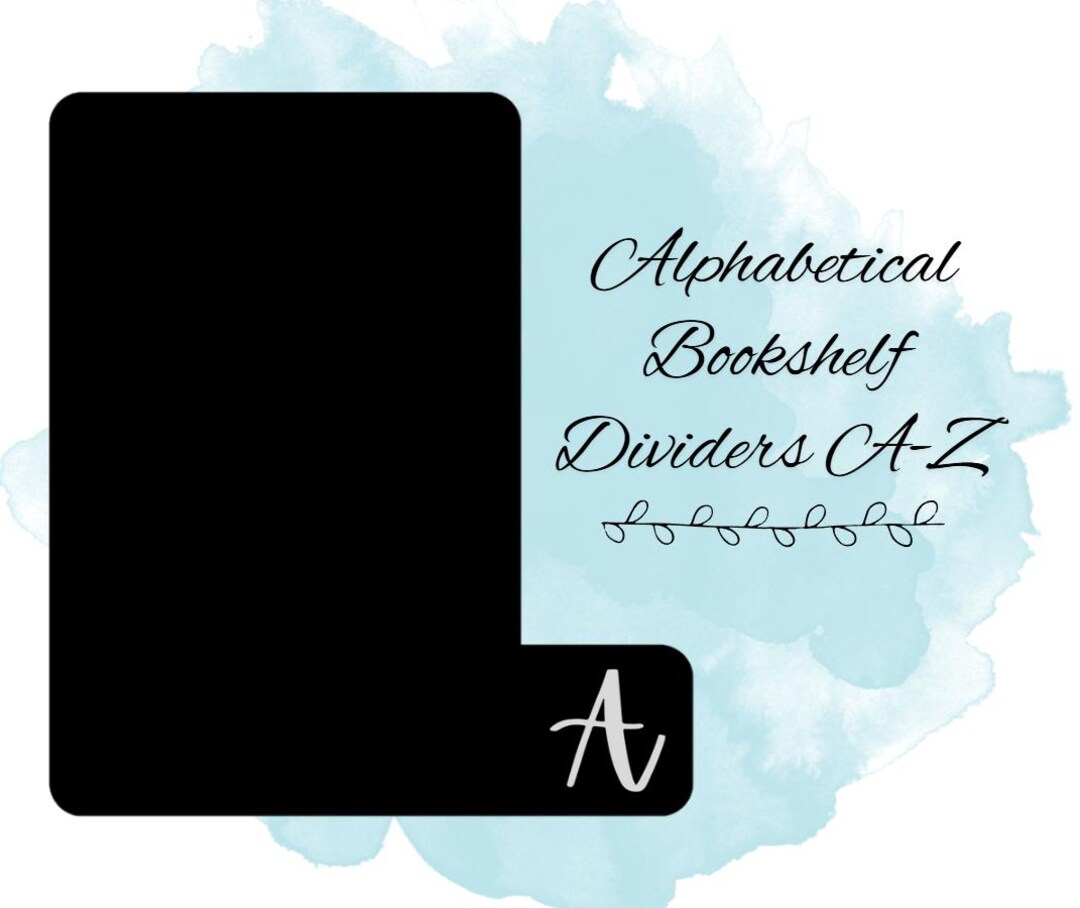 Alphabetical Bookshelf Divider STL Files A-Z, Alphabetical Library ...