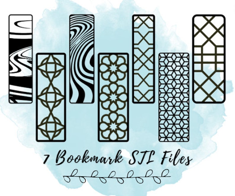 7 Bookmark STL Files, 3D Printing Models for Bookmarks, STL Files for ...