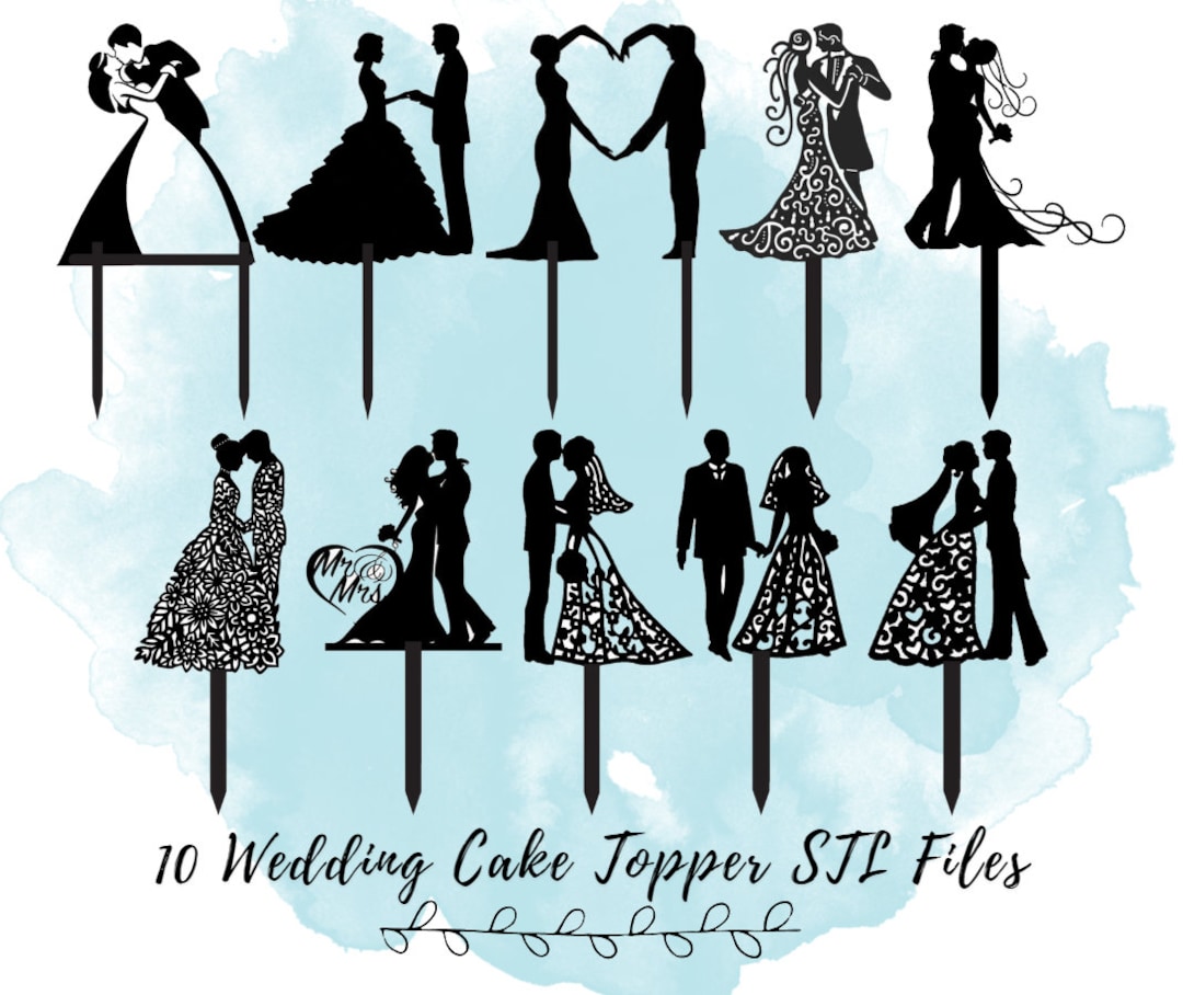 10 Wedding Cake Topper STL Files, 3D Print Models for Bakers, 3D Print ...