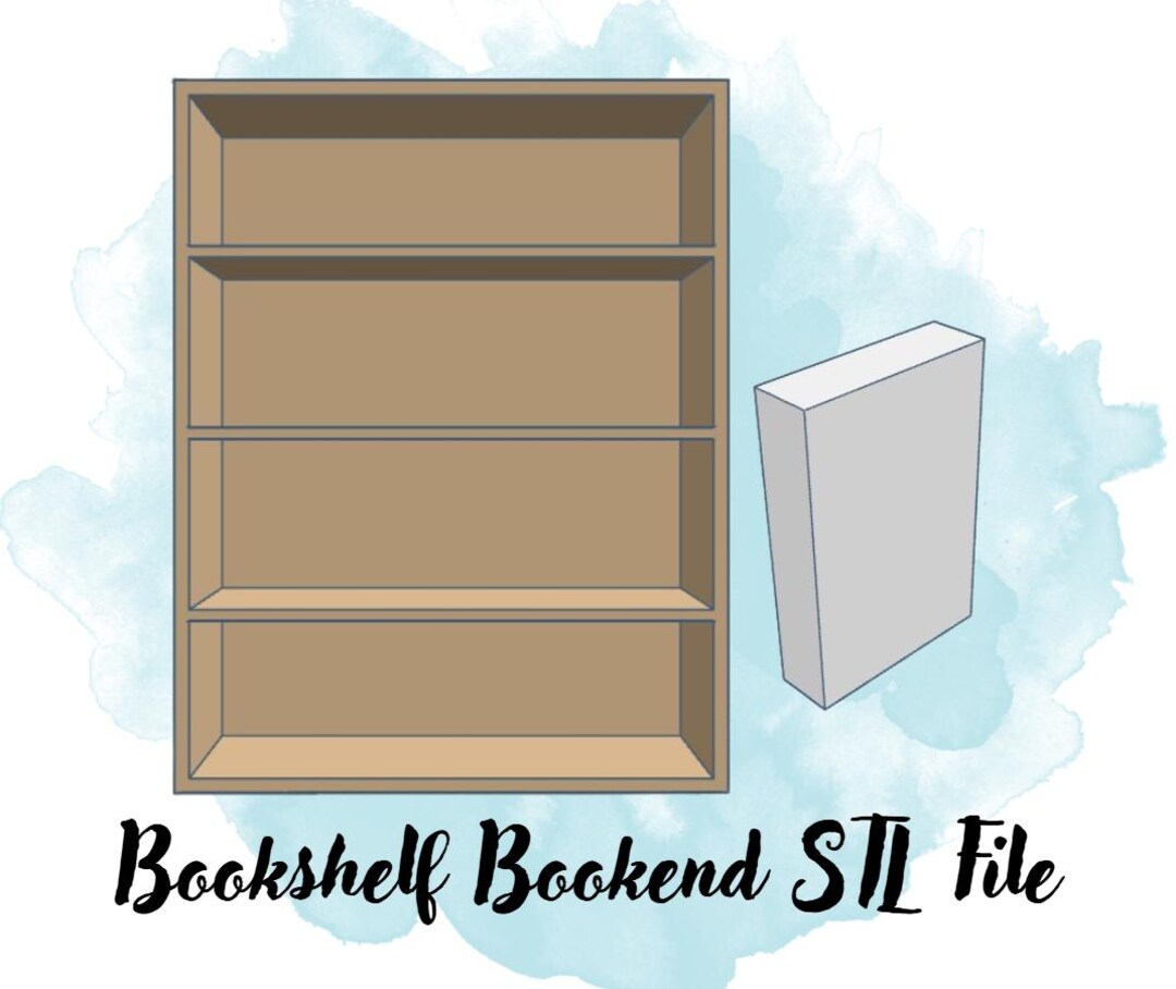 Miniature Bookshelf Bookend STL File, Reading Tracker STL File, 3D ...
