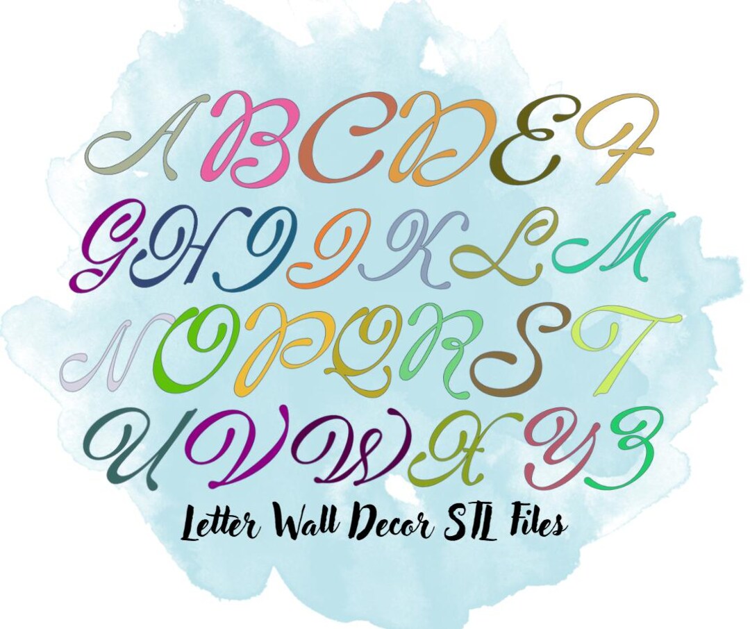 Letters Wall Decor STL File, Initials Wall Hanging STL File, 3D Print ...