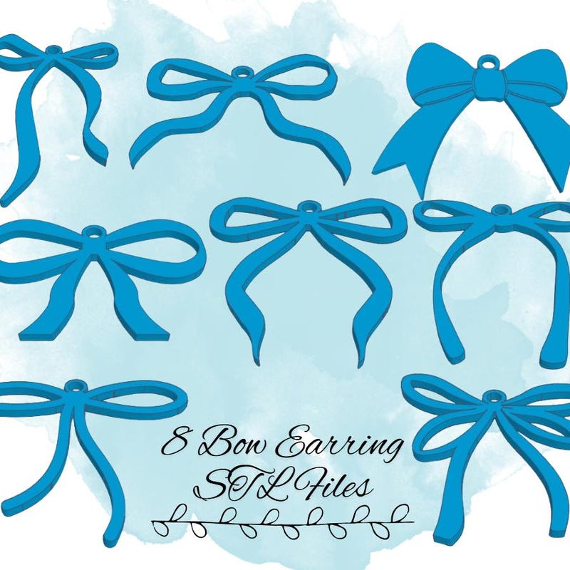 Ribbon Stl Earring Files - Etsy