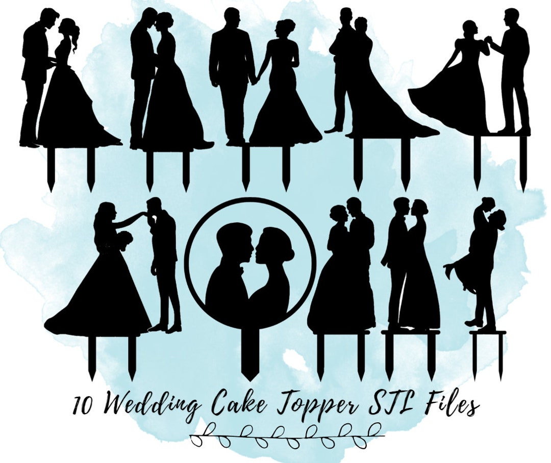 10 Wedding Cake Topper STL Files, 3D Print Models for Bakers, 3D Print ...