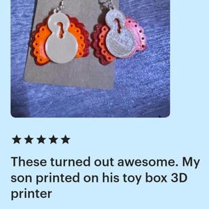 Layered Turkey Earring STL File, Thanksgiving Earring STL File, 3D ...