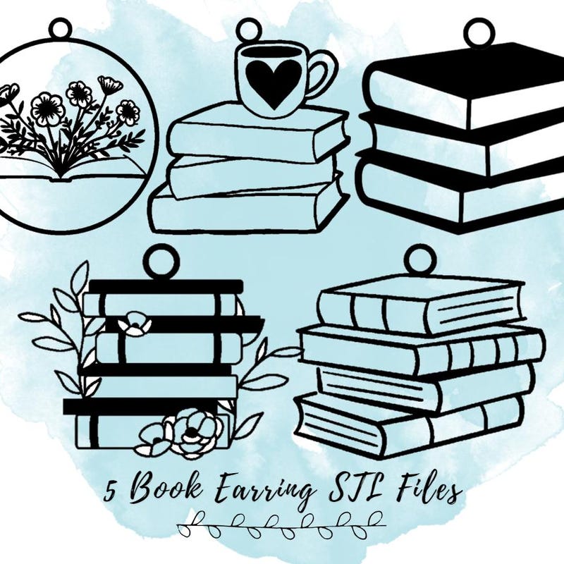 Book Theme Stl Files - Etsy