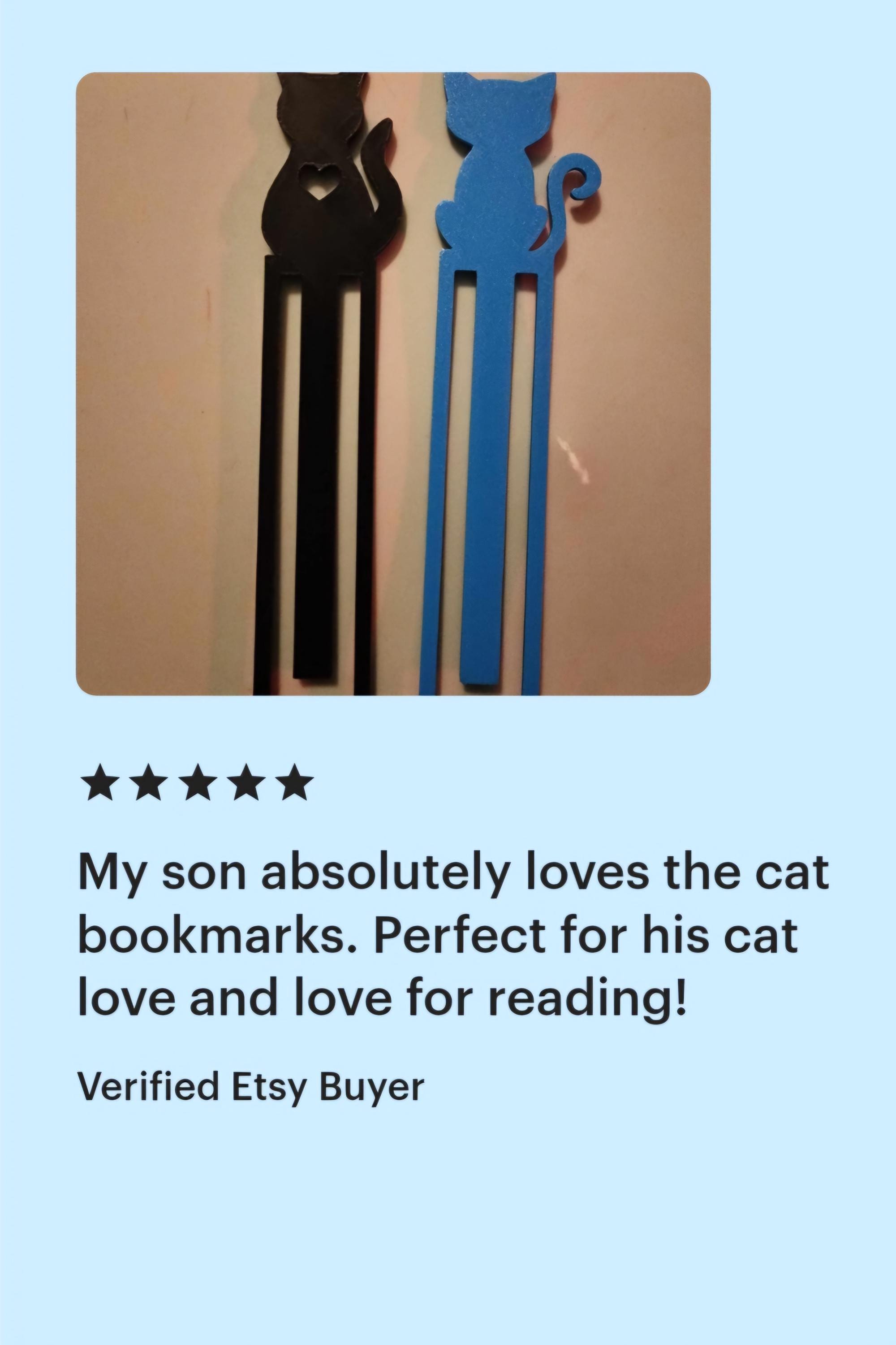 10 Cat Bookmark STL Files, Paperclip Style Bookmark 3D Print Models, 3D ...