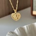 Gold Angle Wing Heart Pendant Necklace, Gold Plated Heart Necklace ...