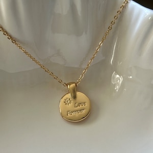 Gold Swan Pendant Necklace, Swan Coin Chain Necklace, Gold Pendant ...