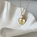 Gold Angle Wing Heart Pendant Necklace, Gold Plated Heart Necklace ...