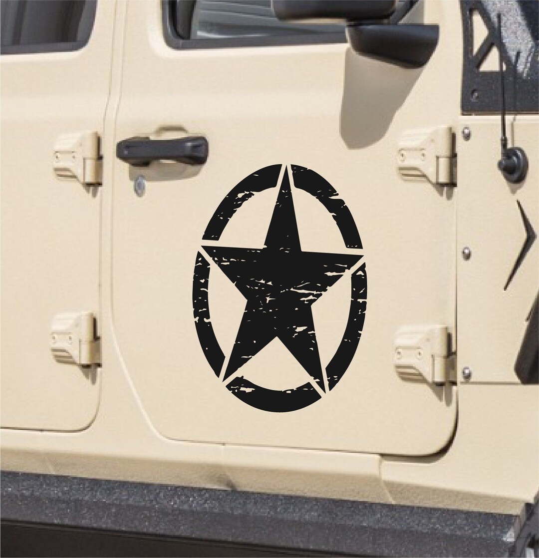 Distressed Jeep Military Star SVG File for Circut Cutter, Plotter ...