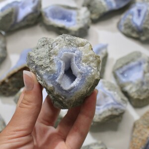 Natural Blue Lace Agate Geodes, Raw Blue Lace Agate - Etsy