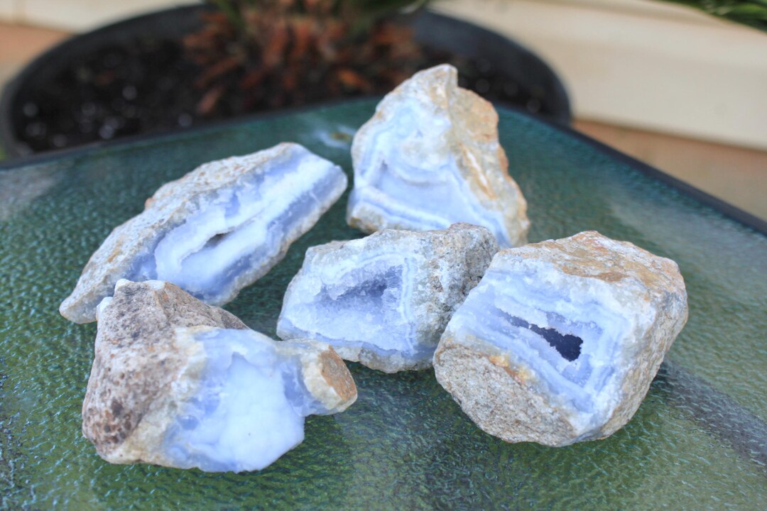 Natural Blue Lace Agate Geode, Raw Blue Lace Agate - Etsy