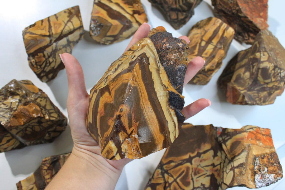 Large Picture Jasper Stone Chunks, Picasso Jasper Raw Crystals, Raw ...