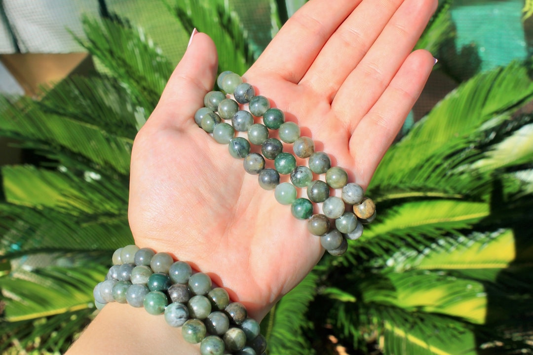 Natural African Jade Crystal Bracelet, African Jade Stone Bracelet - Etsy