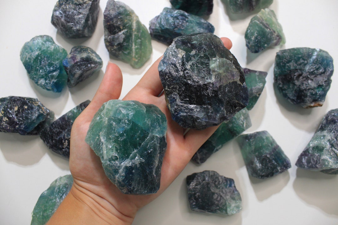 Raw Fluorite Crystal, Watermelon Fluorite Stone Rough - Etsy