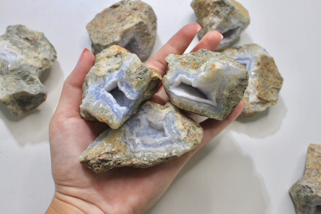 Small Cute Blue Lace Agate Geodes, Raw Blue Lace Agate - Etsy