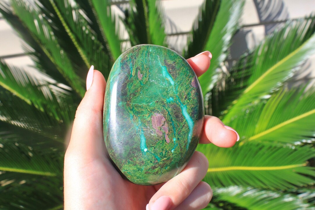 Rare Ruby African Jade Palmstones With Ruby Inclusions - Healing ...