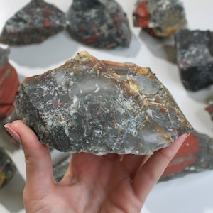 Large Bloodstone Crystal Chunks, Raw Heliotrope Bloodstone Jasper Stones Rough - Etsy