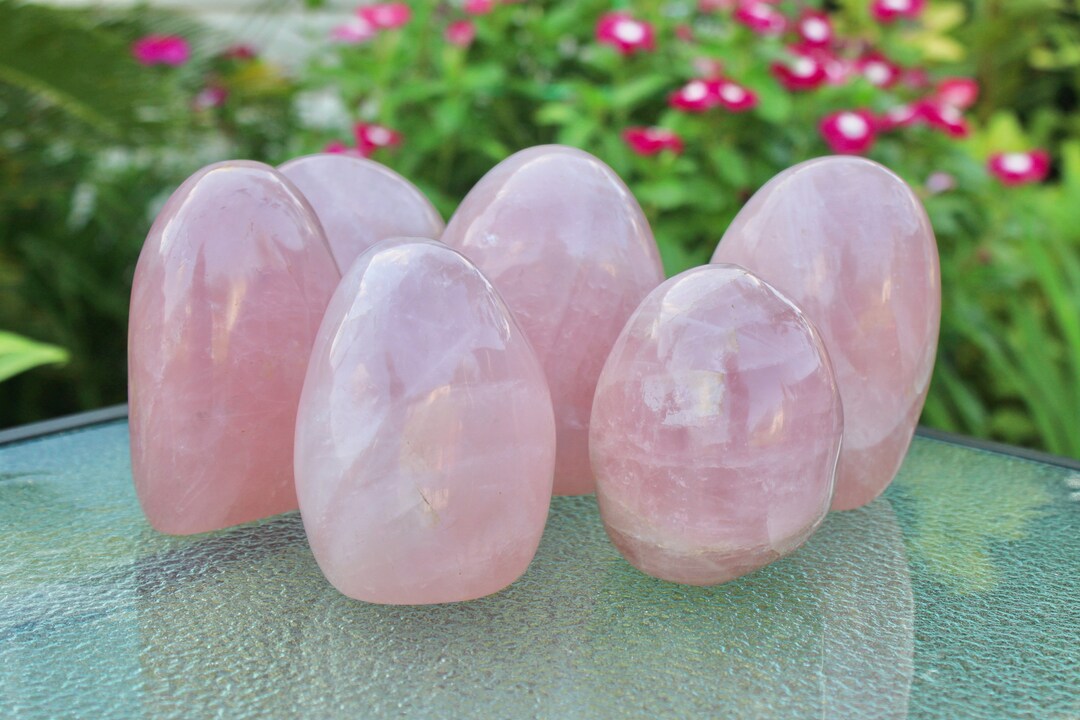 Natural Rose Quartz Crystal Free Forms, Choose Your Own! Polished Rose ...