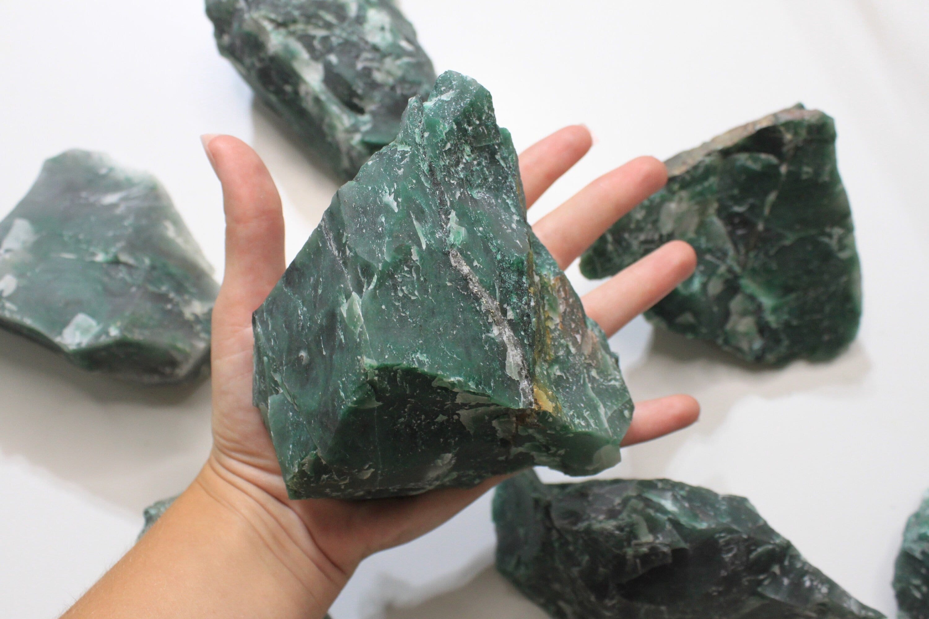 Large African Jade (verdite) Raw Crystal, Rough African Jade Stone - Etsy