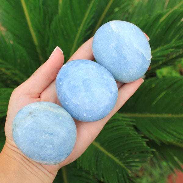 Blue Calcite Tumbled Stone - Etsy