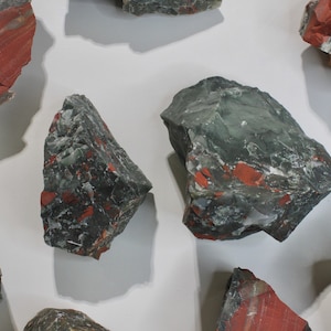 Large Bloodstone Crystal Chunks, Raw Heliotrope Bloodstone Jasper Stones Rough - Etsy