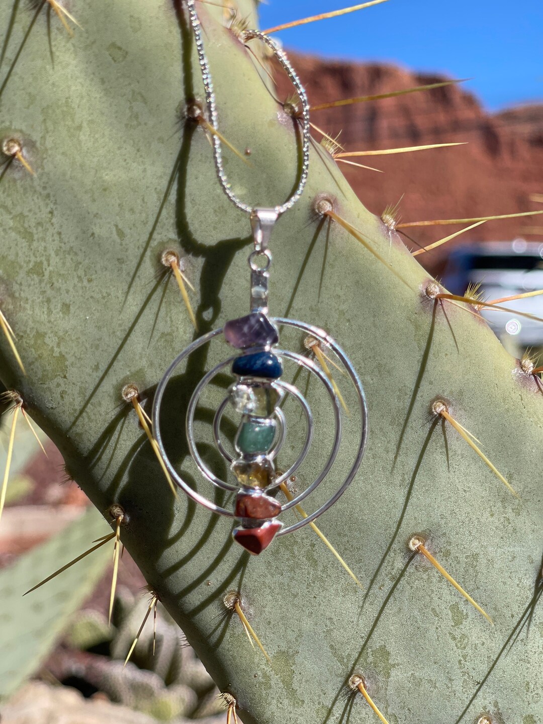 Chakra Infinity Labyrinth Multi Gemstone Necklace & Pendent - Etsy