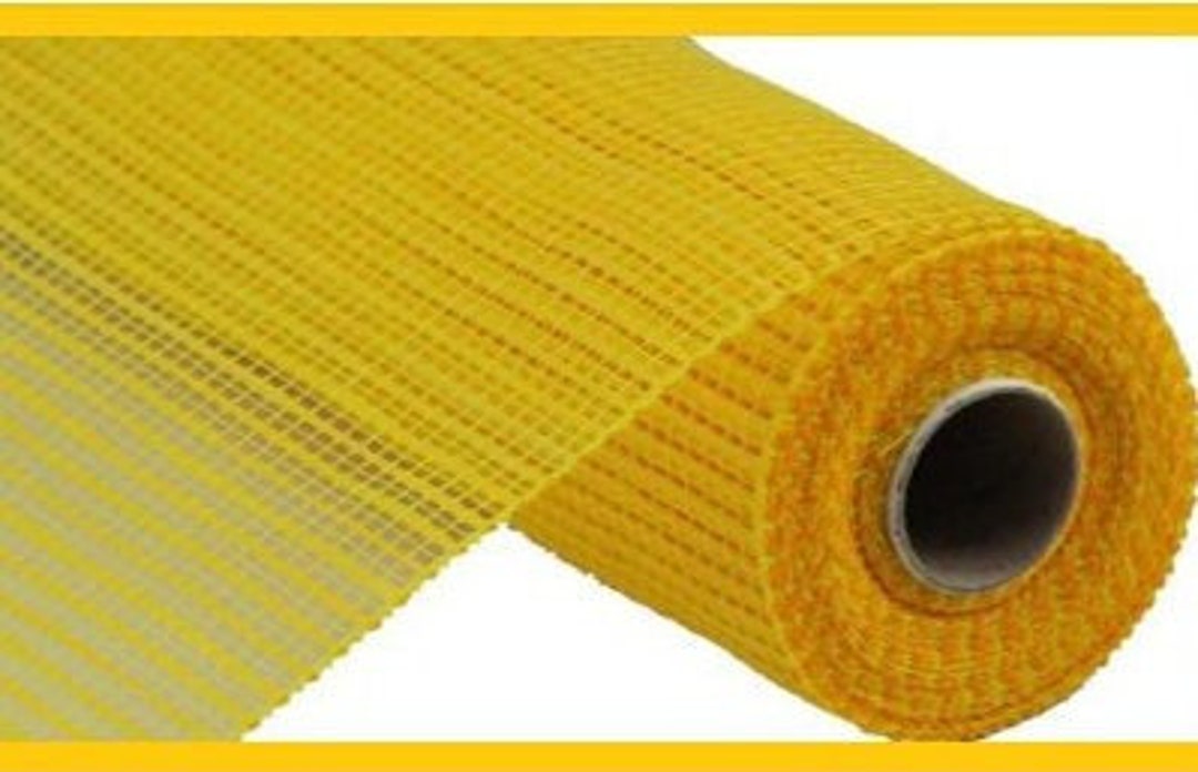 10" X 10yd Roll of Horizontal Yellow Wide Stripe Mesh. - Etsy