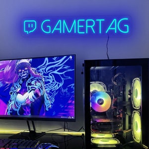Custom Gamertag Neon Sign, Username Neon Sign Custom, Gamer Name Sign ...