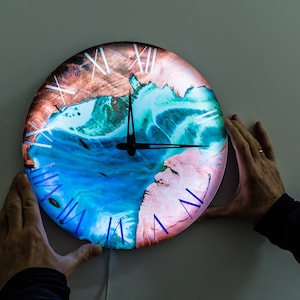 Wall Clock Light Up, Wall Clock With Led, Neon Wall Clock, Wall Clock ...