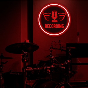 Recording Neon Sign, Recording Led Sign, Recording Light Sign ...