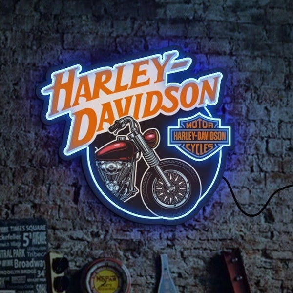 Light up Harley Davidson Sign - Etsy