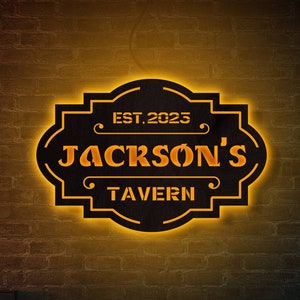 Tavern Neon Sign, Custom Tavern Sign, Personalized Tavern Sign, Tavern ...