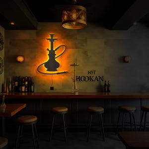 Hookah Neon Sign, Hookah Led Sign, Shisha Neon Sign, Hookah Bar Sign ...
