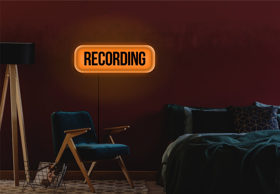 Recording Neon Light, Recording Neon Sign, Recording Light, Recording ...
