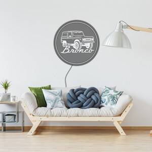 Car Led Sign, Bronco Neon Sign, Bronco Led, Bronco Truck, Man Cave Car ...