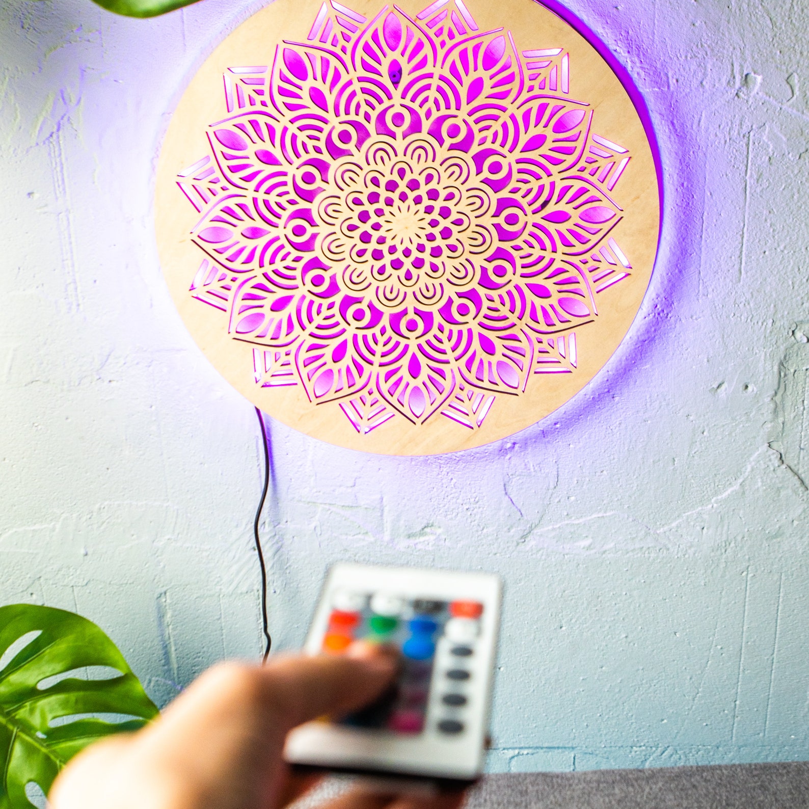 Mandala Led Wall Art, Mandala Led Sign, Geometric Light Art, Flower Led ...