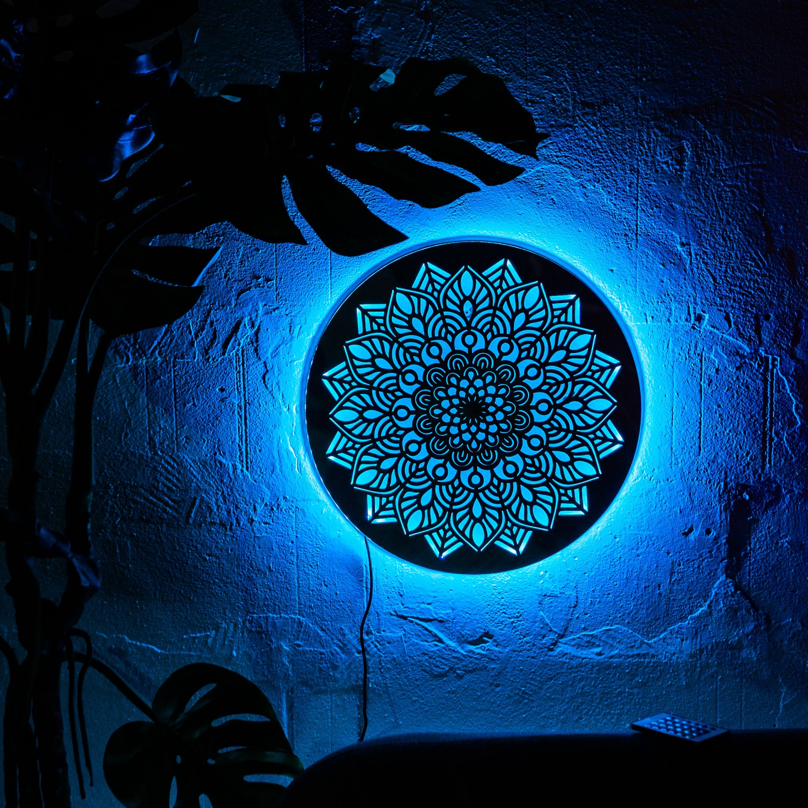 Mandala Led Wall Art, Mandala Led Sign, Geometric Light Art, Flower Led ...