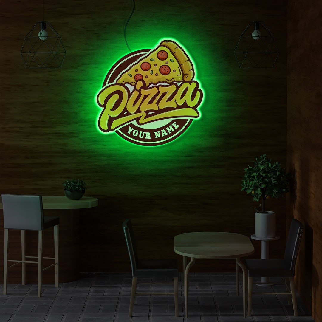 Pizza Neon Sign, Pizza Led Sign, Pizzeria Neon Sign, Pizza Sign ...