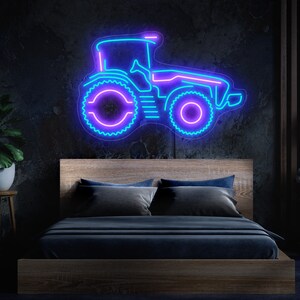 Tractor Neon Sign, Tractor Led Sign, Tractor Led Sign, Farm Neon Sign ...