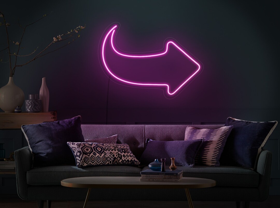 Arrow Neon Sign, Arrow Sign, Light Arrow, Arrow Light Sign, Navigation ...