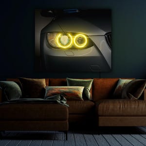 Car Neon Light Sign, Car Wall Art Lighted, Car Led Wall Decor, Car Led ...