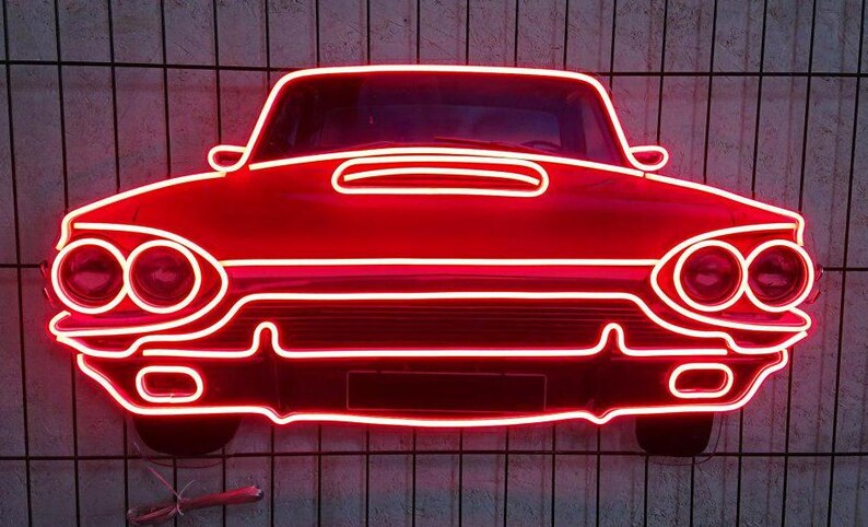Retro Car Neon Sign, Car Led Sign, Old Car Light Sign, Garage Neon Sign ...