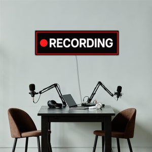 Recording Neon Sign, Recording Light Sign, Recording Led, Recording ...
