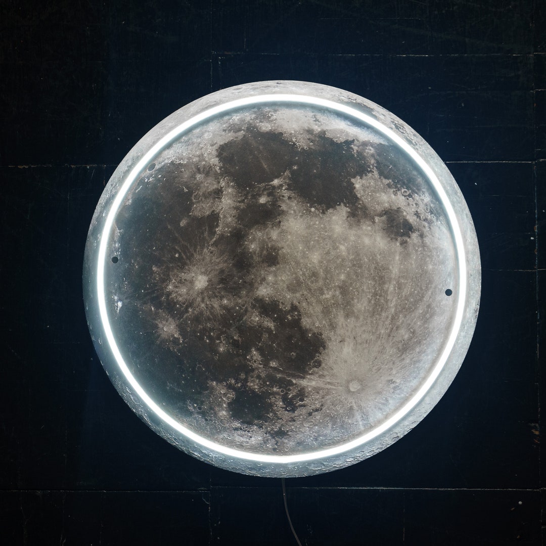 Moon Neon Sign,moon Light Wall Art,moon Led Light,moon Light,moon Wall ...