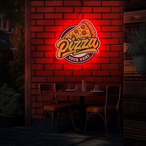 Pizza Neon Sign, Pizza Led Sign, Pizzeria Neon Sign, Pizza Sign ...
